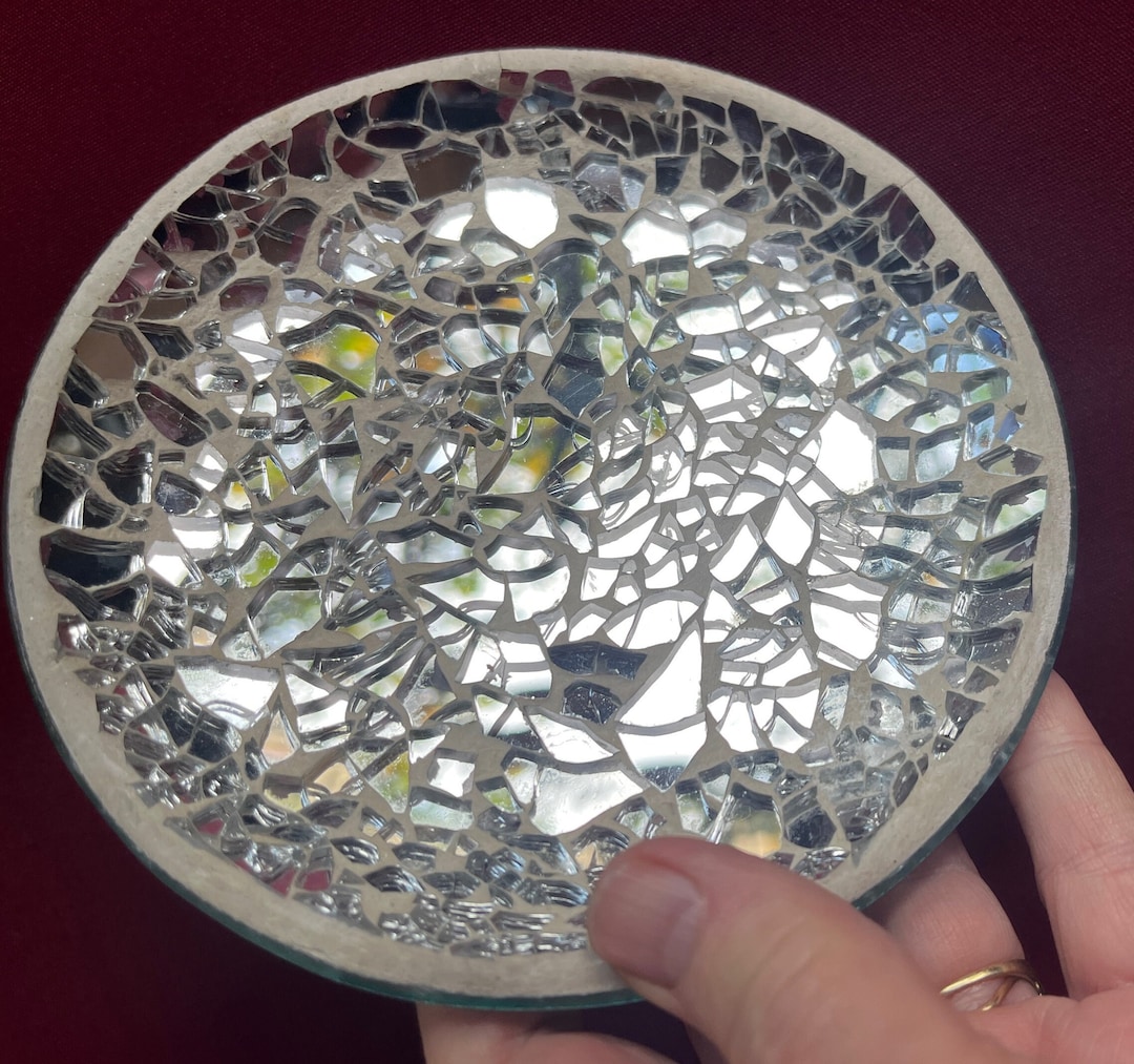 Art Glass Plate, Mirrored Plate, Modern Art Plate, Designer Plate ...