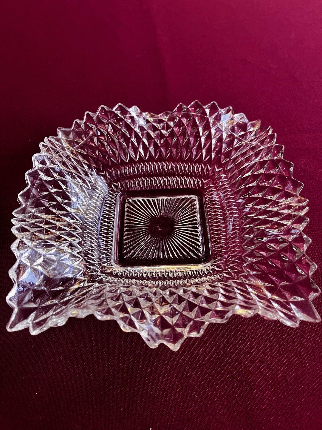 Faceted Candy Dish, Shallow Curl Dish, Detailed Shallow Dish, Candy ...
