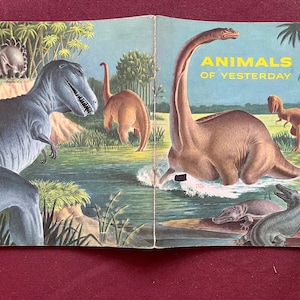 Science Book, Dinosaur Book, Retro Science Book, School Textbook, 60s ...
