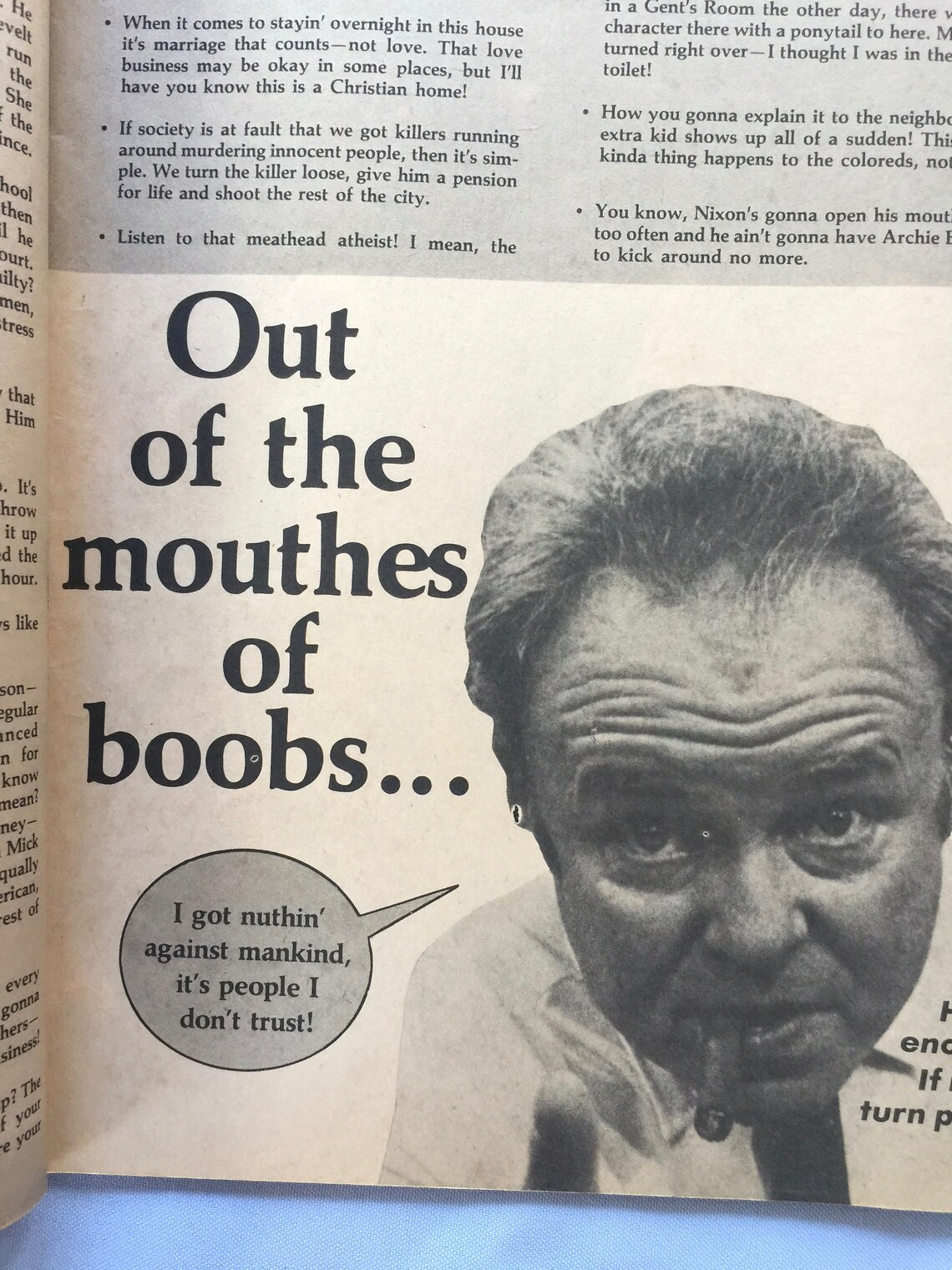 All in the Family Archie Bunker 70s Satire Hippie Magazine - Etsy