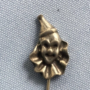 Clown Pin, Clown Lapel Pin, Clown Brooch, Face Pin, Pewter Stick Pin ...