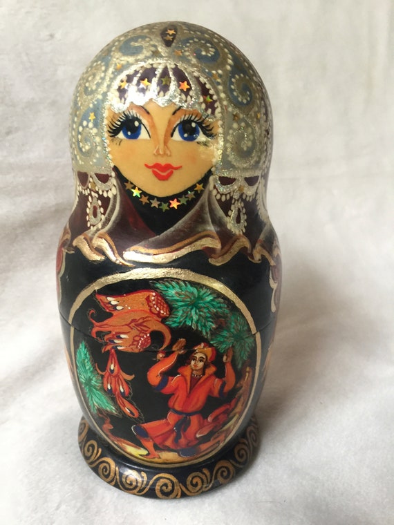 Art Dolls Matryoshka Hand Painted Nesting Doll Middle East Toy Decor ...