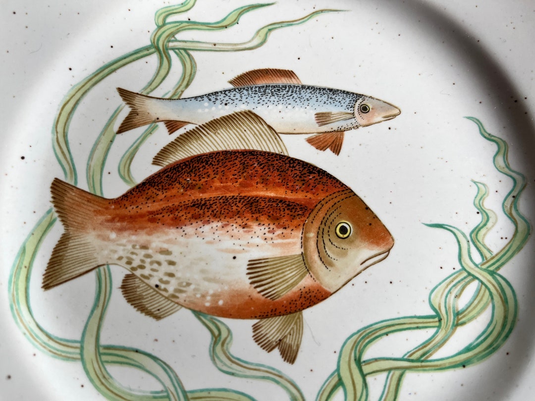 Fish Art Plate, Fish Art Dish, Trinket Plate, Ocean Plate, Beach Plate ...