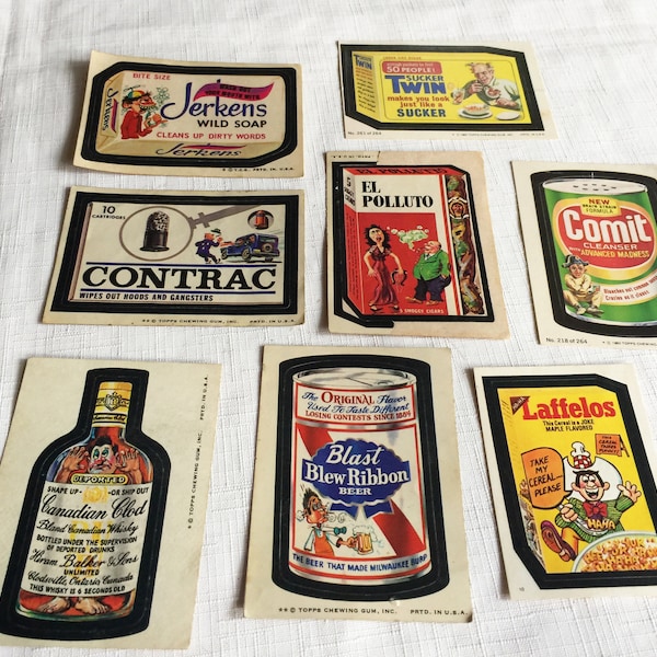 Vintage Topps Chewing Gum Stickers - Etsy