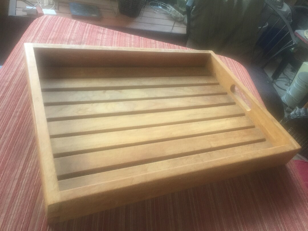 Wood Tray, Wooden Tray, Hard Wood Tray, Heavy Wood Tray, Sturdy Wood ...