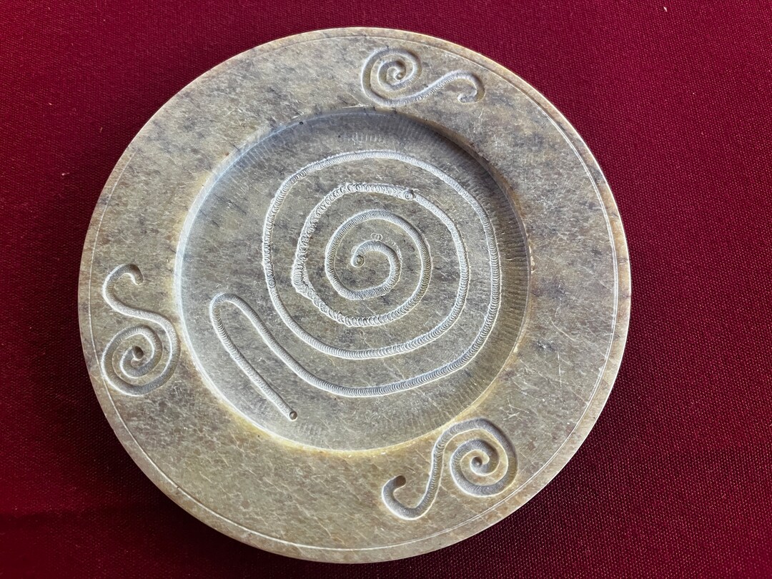 Soapstone Plate, Stone Plate, Decorative Plate, Art Plate, Accent Plate, Art Dish, Accent Dish ...