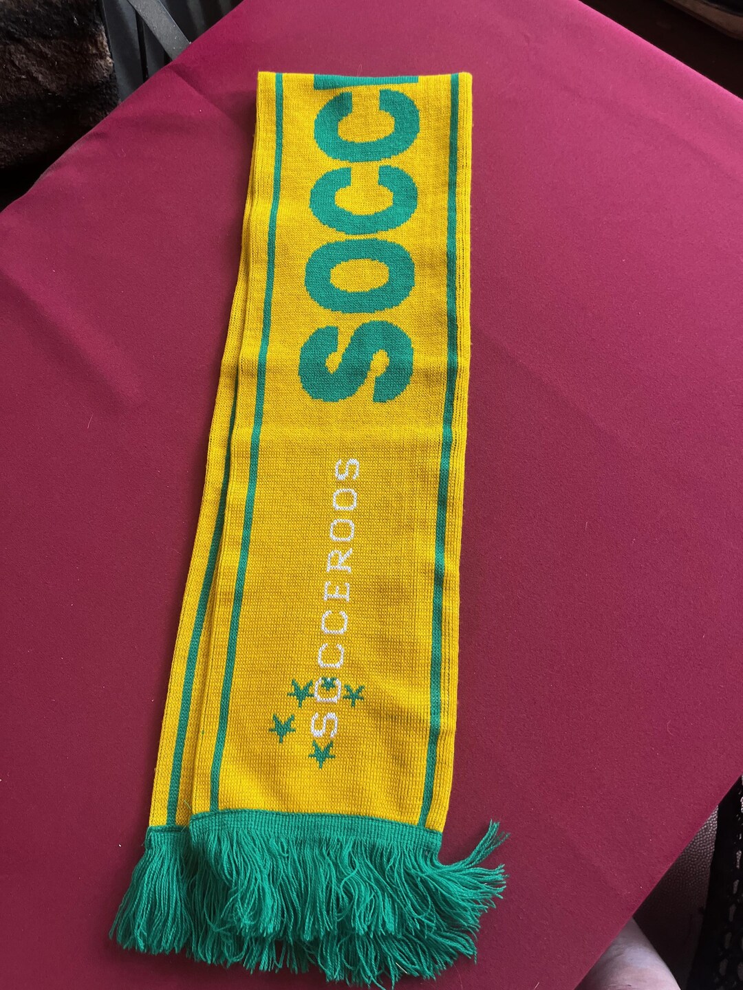 Soccer Scarf, Australian Scarf, Socceroos, Knit Football Scarf ...