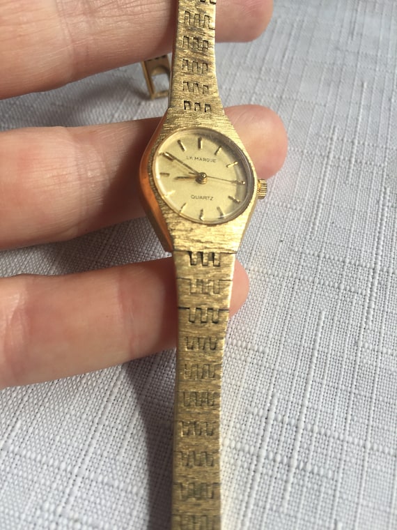 Dressy Gold Watch, 80s Gold Watch, Gold Bracelet Watc… - Gem