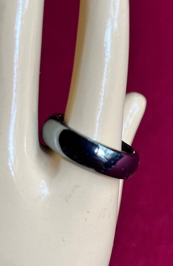 Vintage ring black metal - Gem