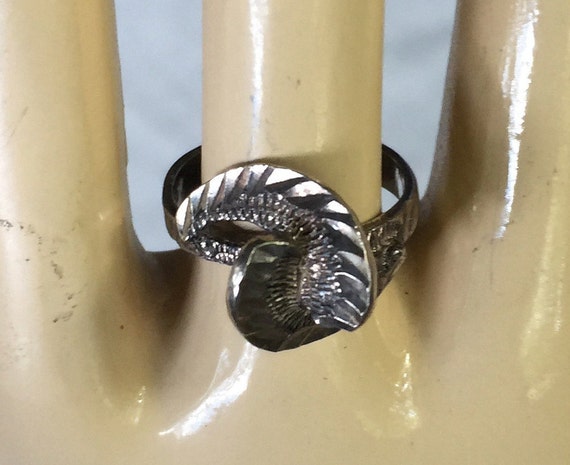 SIlver Swirl Ring, 925 Silver Ring, Ridge Silver Ring… - Gem