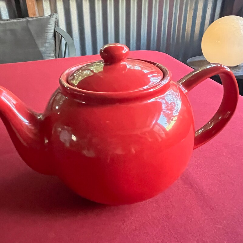 Red Teapot - Etsy