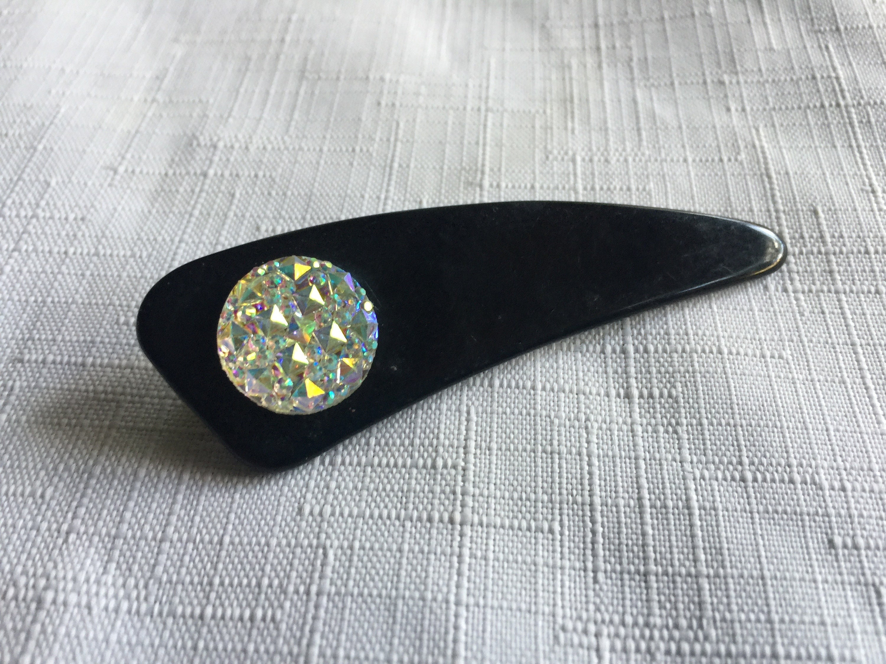 Black Abstract Pin Black Pin Black Broochblack Sparkle | Etsy