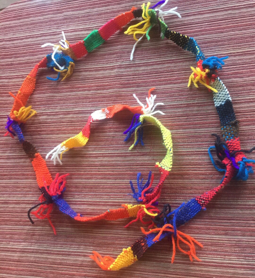 Rainbow Sash, Colorful Sash, Knit Belt, Multi Color Sash, Multi Color ...