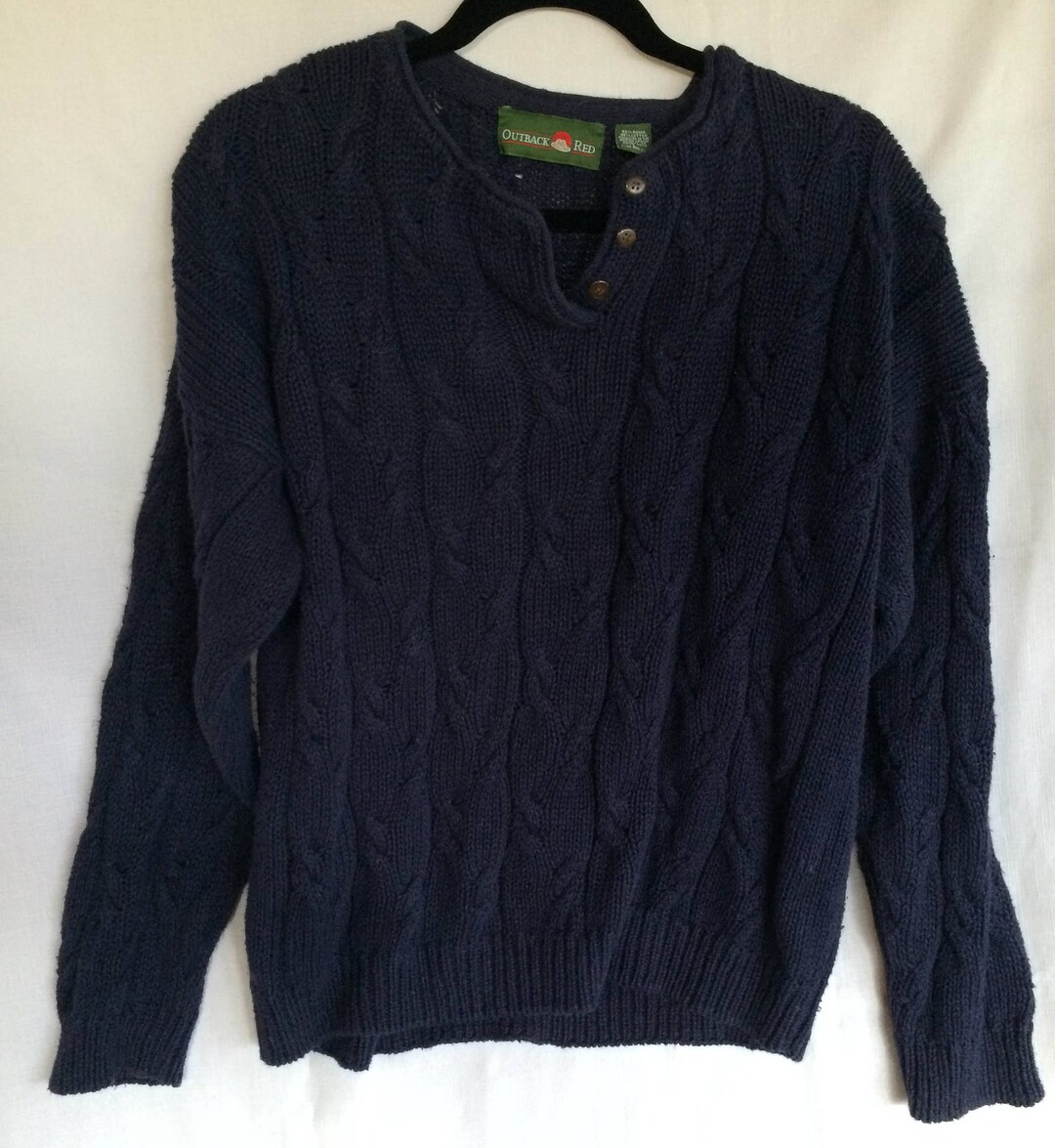 Large Navy Pullover, Cable Knit Sweater, Cable Knit Pullover, Blue ...