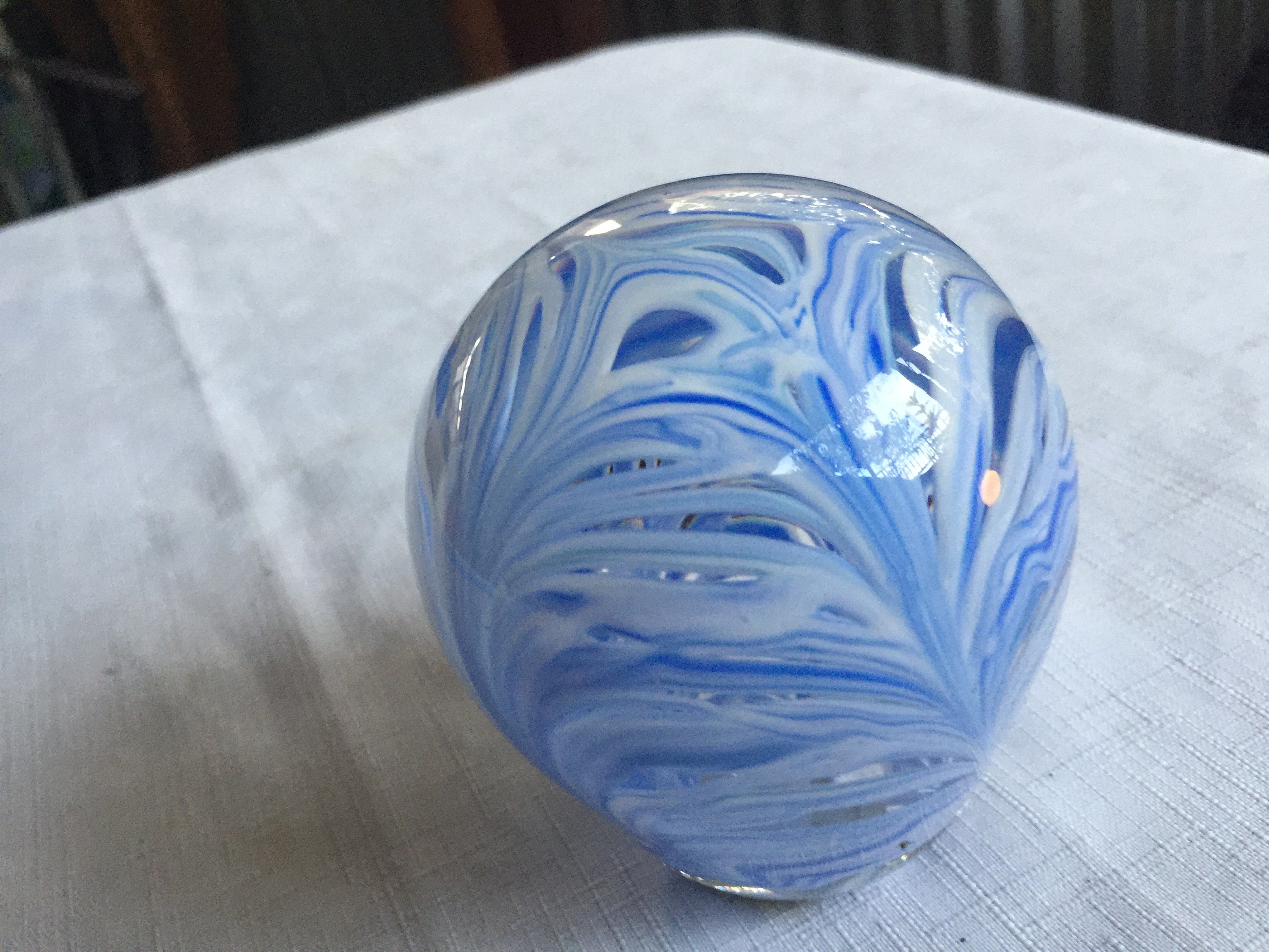 Glass Desk Art Blown Paperweight Signed Paperweight Glass | Etsy