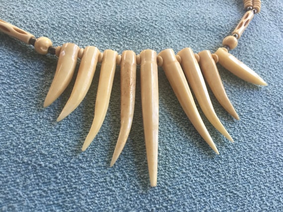 Africa Necklace, Tooth Necklace, Tribal Necklace, Too… - Gem