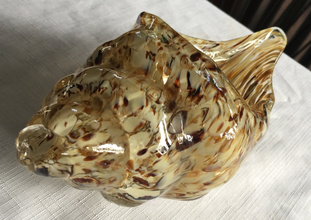 Blown Glass Shell, Glass Shell, Beach Sculpture, Glass Conch, Beach Art ...