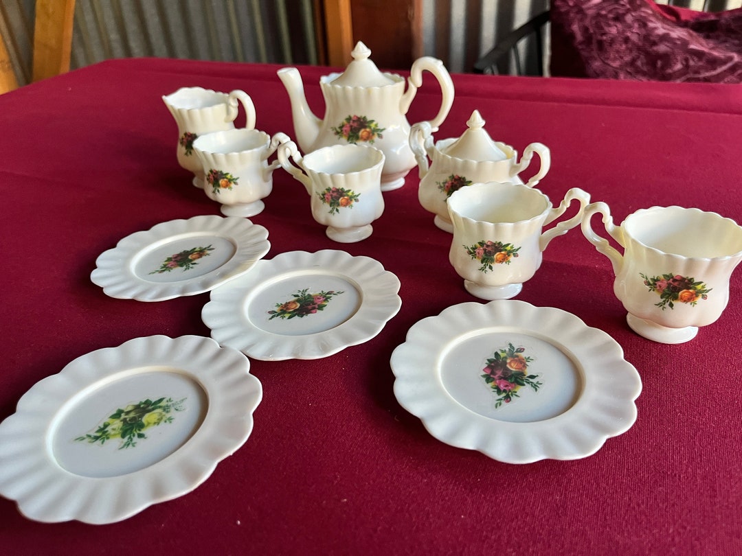 Mini Tea Set, Doll Tea Set, Dollhouse Tea, Child Tea Set, Child Kitchen ...