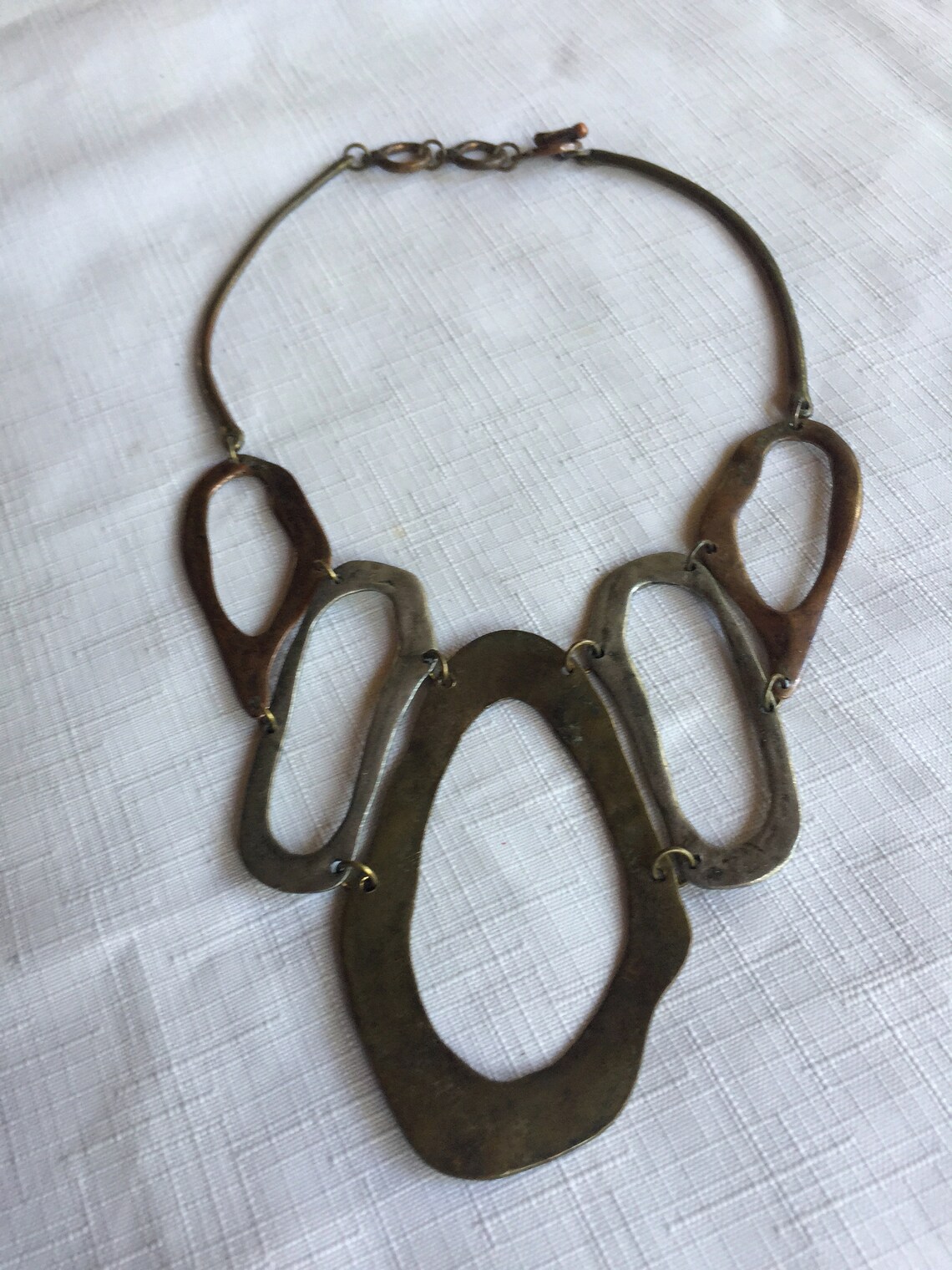Abstract Metal Bib, Statement Necklace, Modern Art Necklace, Metal Bib ...