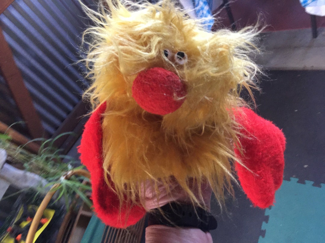 Monster Puppet Fuzzy Puppet Retro Hand Puppet Muppet Cloth - Etsy