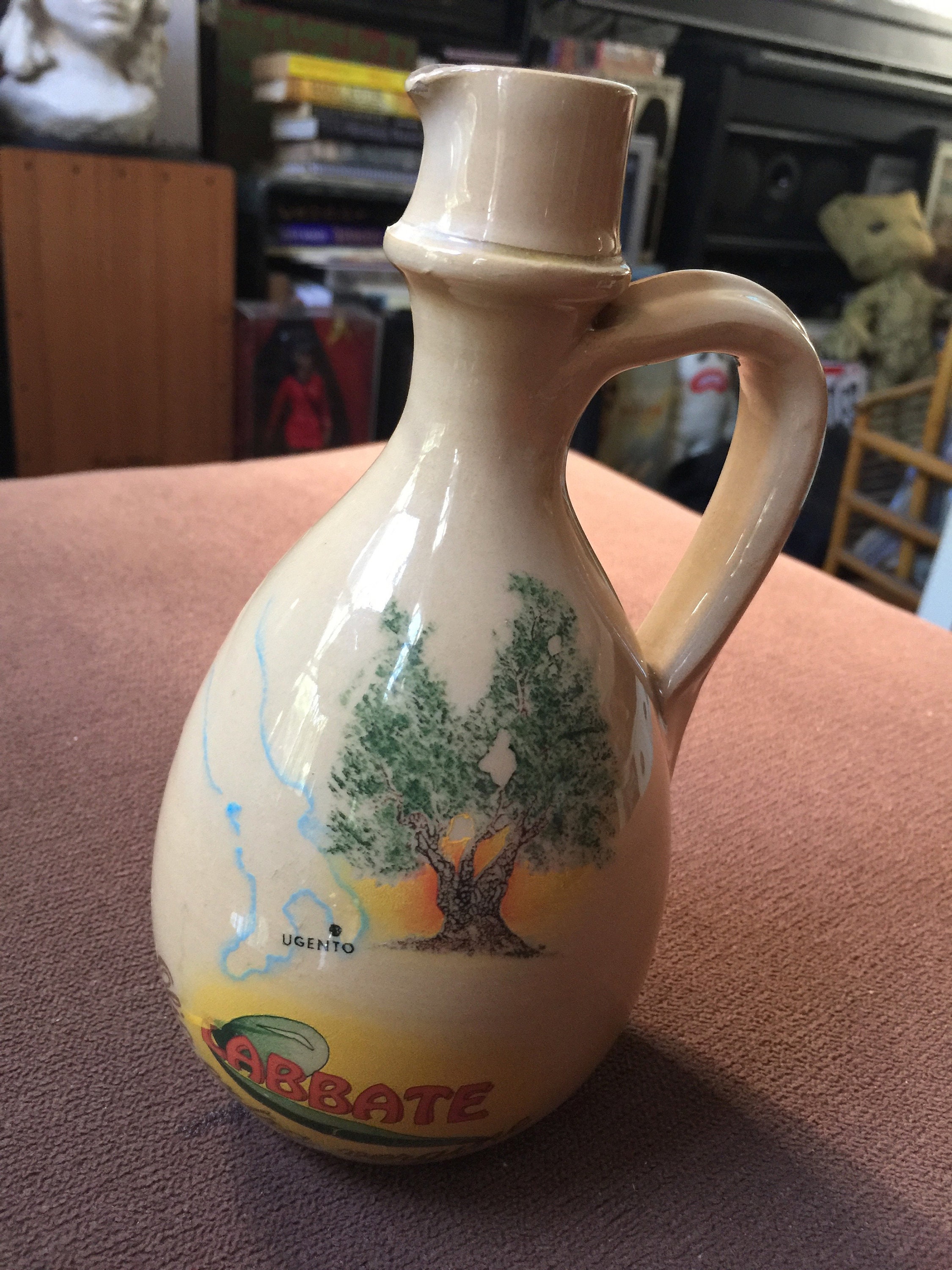 Olive Oil Vase, Olive Oil Bottle, Pottery Vase, Italy Vase, Retro Italy ...