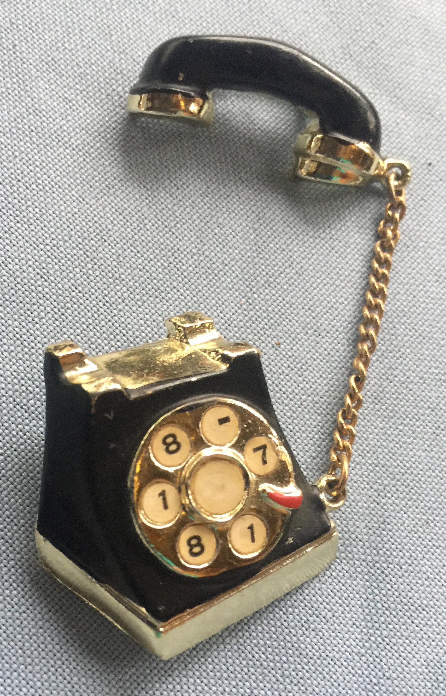 Telephone Pin, Retro Pin, 50s Pin, 50s Brooch, Retro 50s Pin, Telephone ...