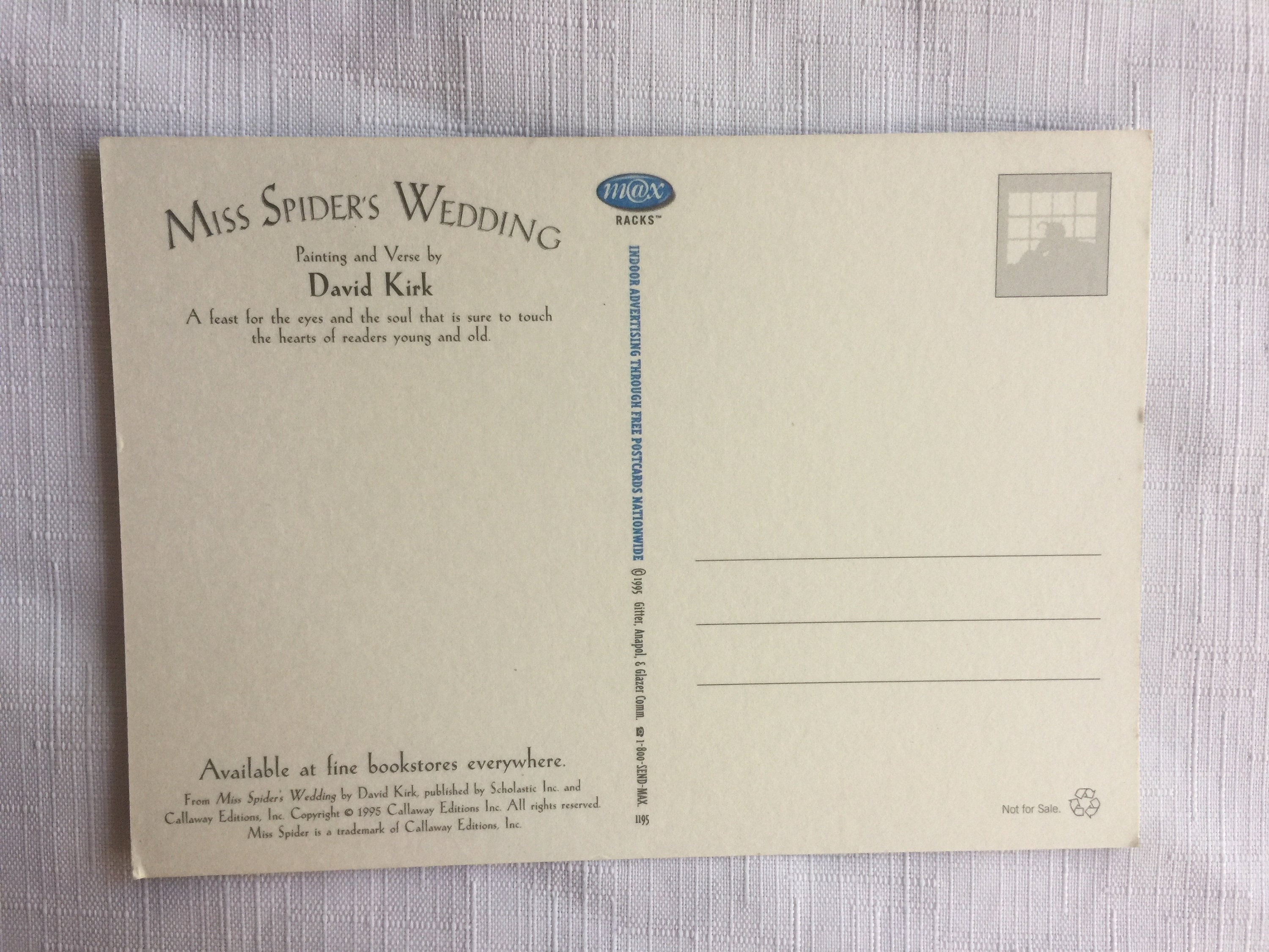 Miss Spiders Wedding, Childrens Book, Spider Ephemera, Insect Card ...