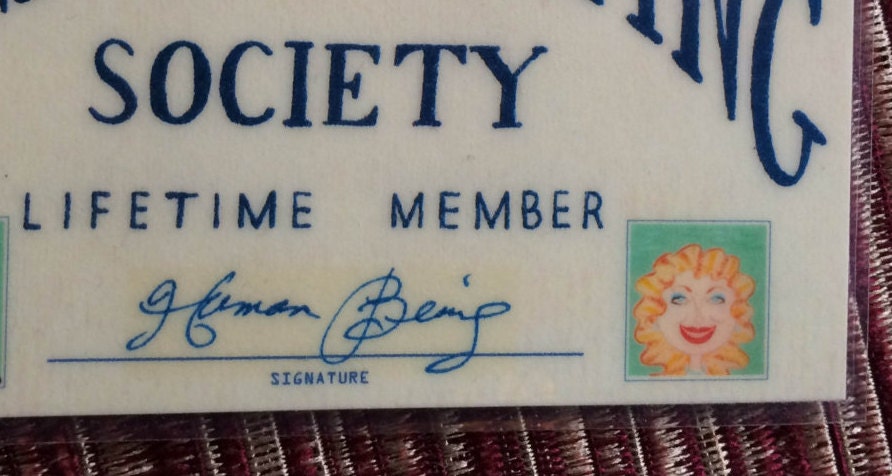 Novelty ID Card Human Being Membership Card Human ID Human - Etsy