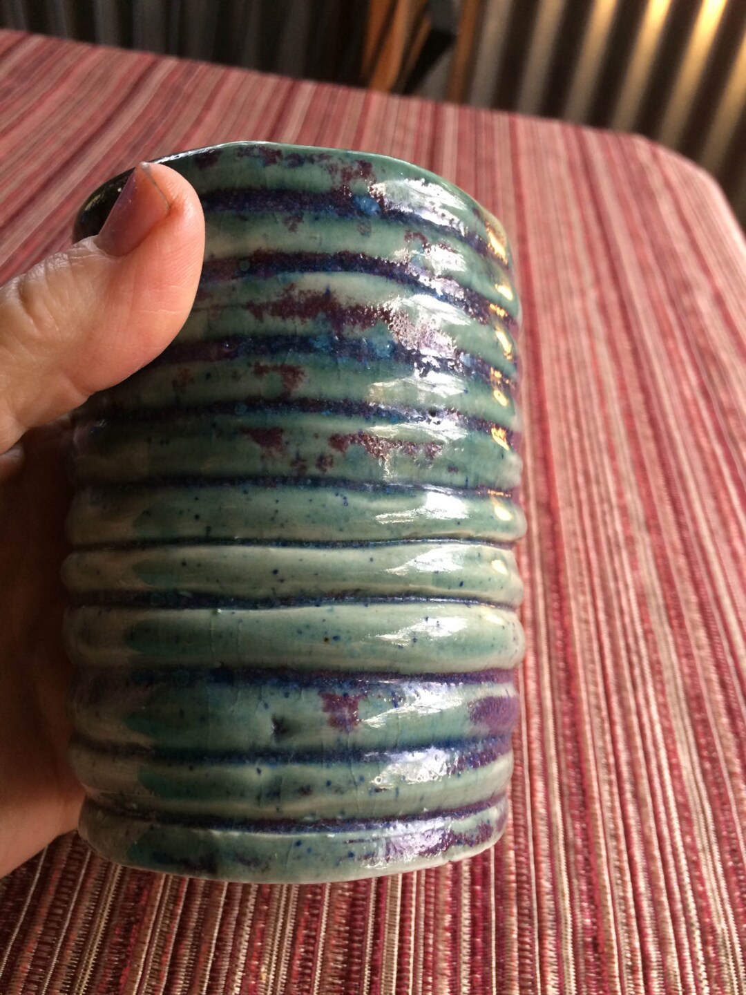 Blue Mug, Pottery Mug, Tea Mug, Tea Bowl, Handleless Mug, Handleless ...