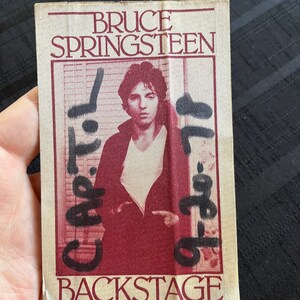 Bruce Springsteen, Backstage Pass, Rock Roll Souvenir, ROCK Collectible ...