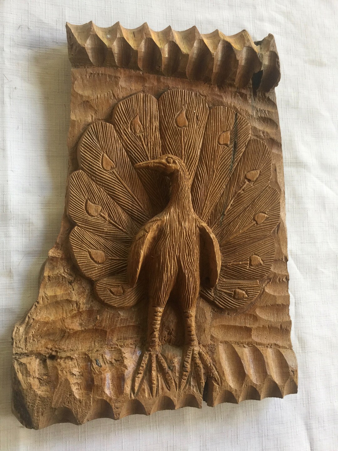 Wood Relief, Wood Wall Carving, Wood Carving, Wood Wall Art, Peacock ...