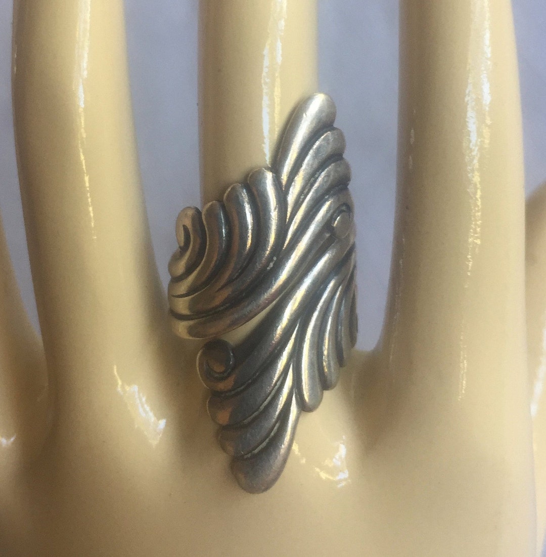 Silver Mexico Ring, Taxco Silver Ring, Mexico Wrap Ring, Sterling Wrap ...