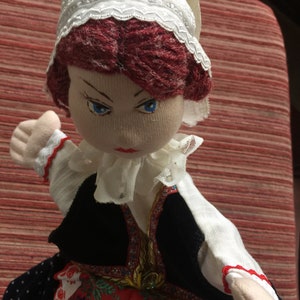 Lady Puppet, Hand Puppet, Folk Art Puppet, Woman Puppet, Retro Puppet ...