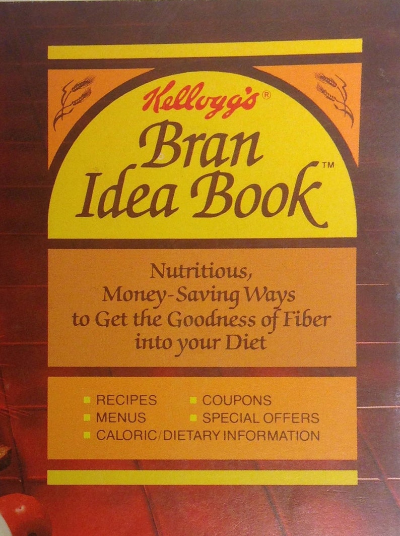 Recipe Book Retro Recipe Book Health Recipe Book Bran | Etsy