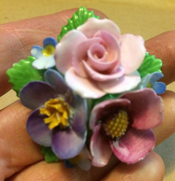 Flower Pin Romantic Pin Bouquet Pin Flower Brooch … Gem