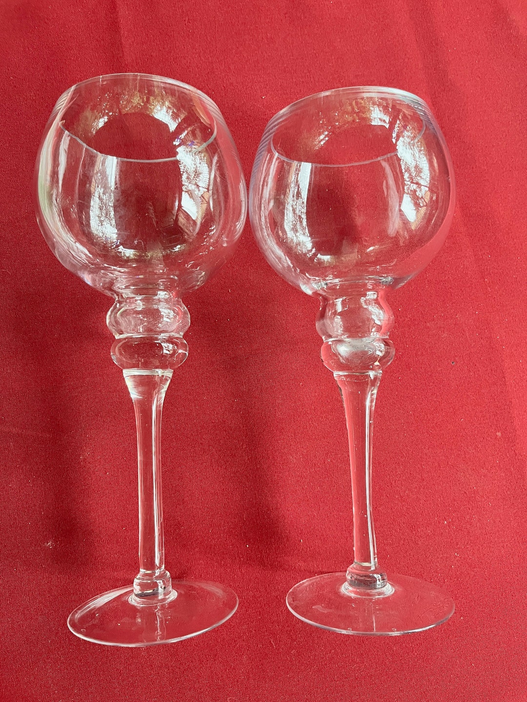Tall Wine Glass, Clear Tall Glass, Ceremonial Glass, Tall Clear Vase ...