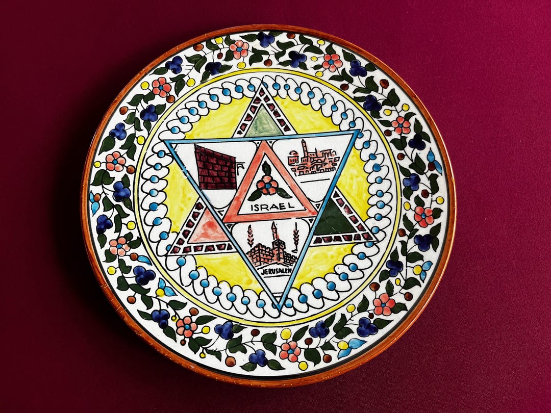 Israel Plate, Israel Wall Art, Jewish Plate, Jewish Wall Art, Jerusalem ...