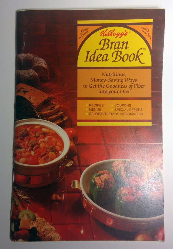 Recipe Book Retro Recipe Book Health Recipe Book Bran | Etsy