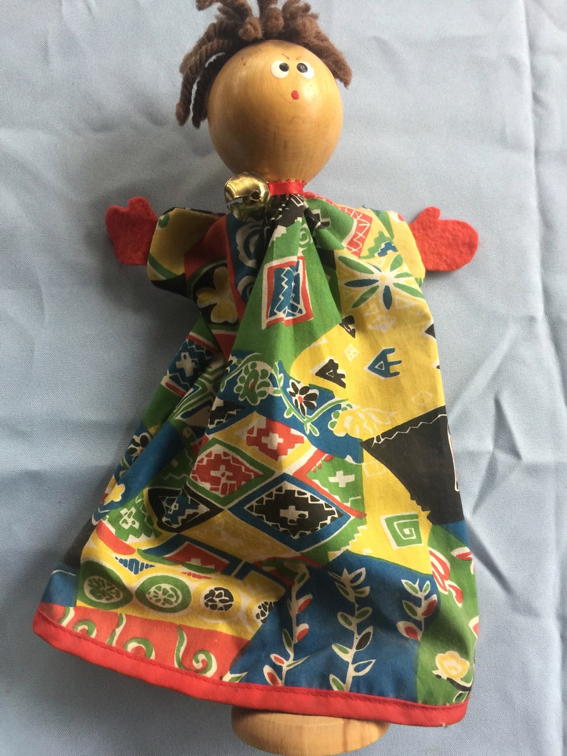 Clown Puppet, Hand Puppet, Wood Puppet, 50s Puppet, Pinocchio Puppet ...