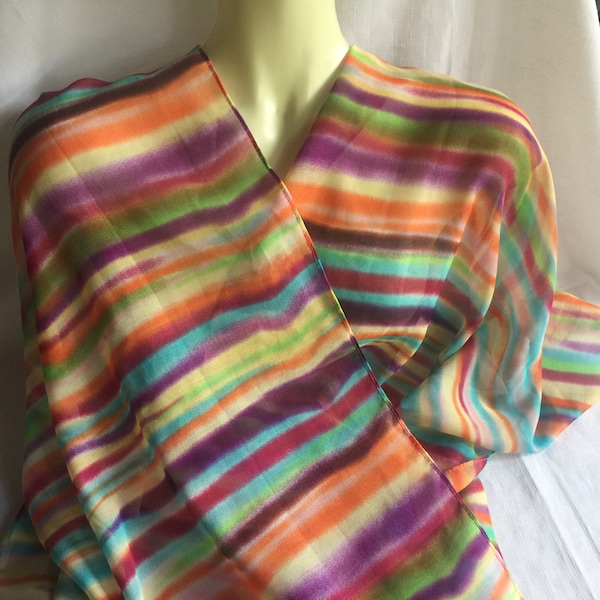 Rainbow Colour Scarf - Etsy