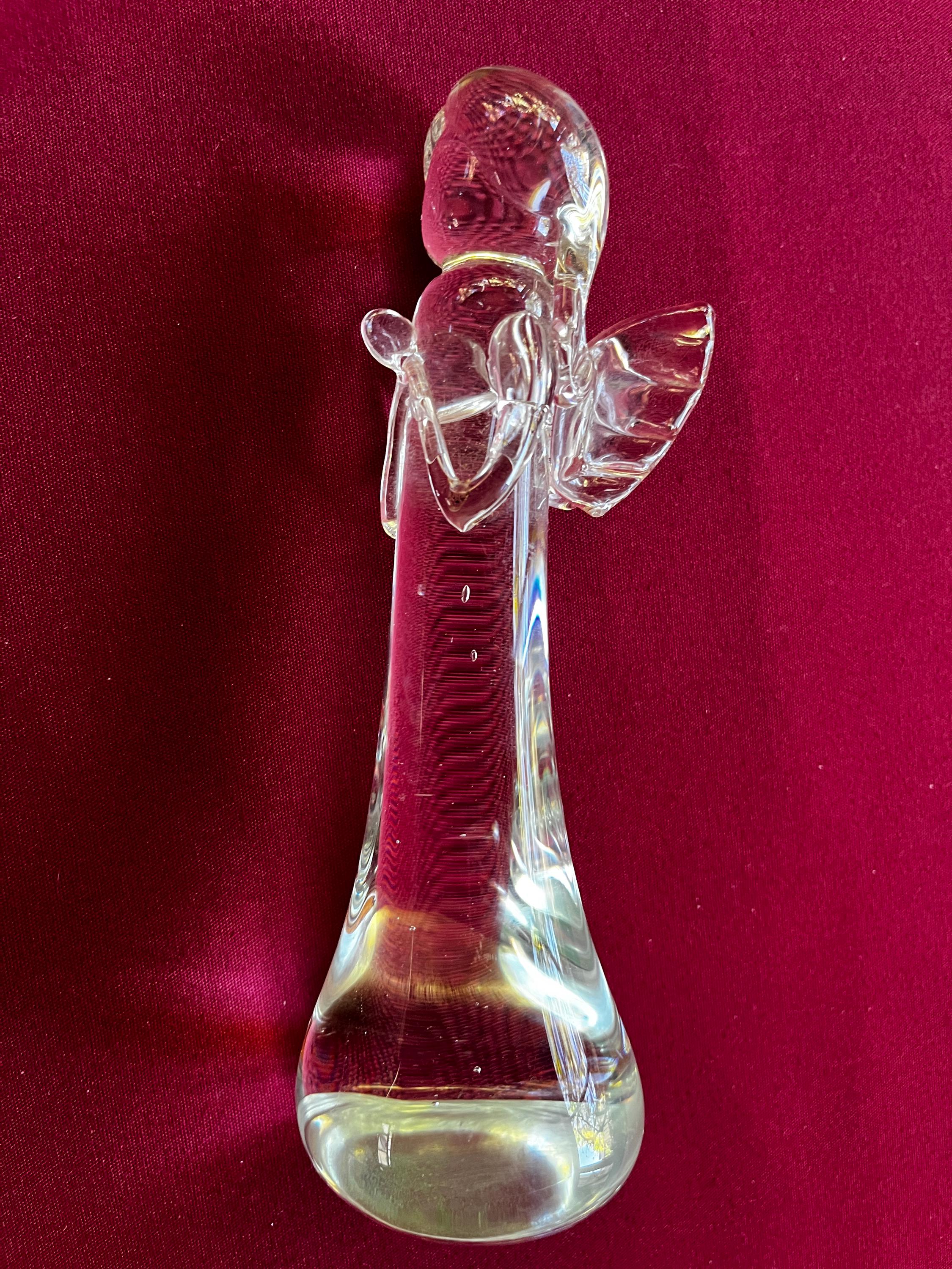 Glass Angel, Angel Figurine, Modern Angel, Angel Sculpture, Angel Decor ...
