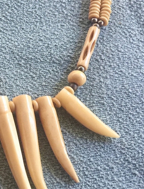 Africa Necklace, Tooth Necklace, Tribal Necklace, Too… - Gem