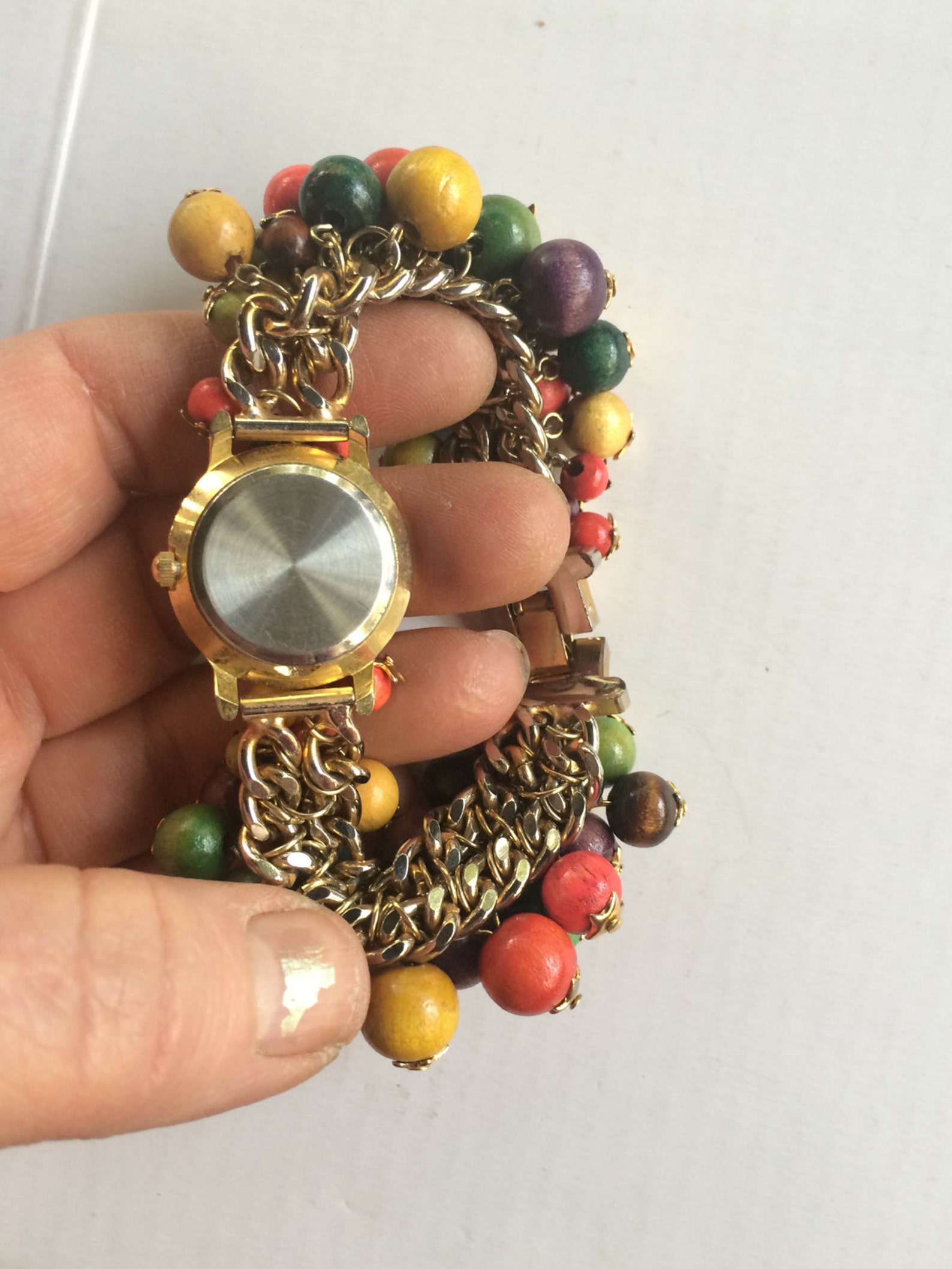 Multi Color Watch Beaded Watch Colorful Watch Bracelet - Etsy