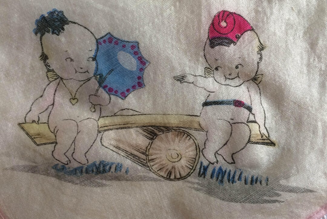 Kewpie Hankie, Kewpie Handkerchief, Retro Hankie, Kewpie, 20 Hankie ...