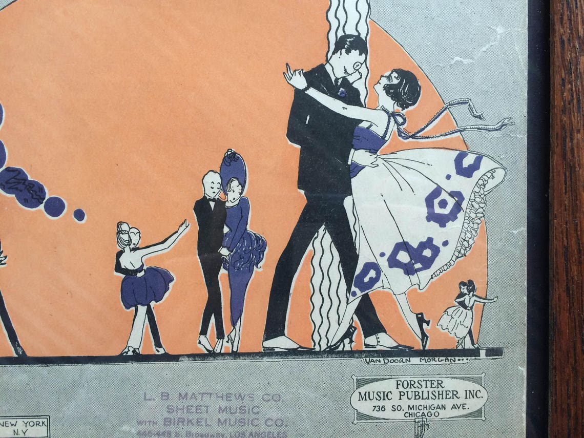 Deco Wall Art 20s Wall Art Sheet Music Art Deco Art Dancer - Etsy