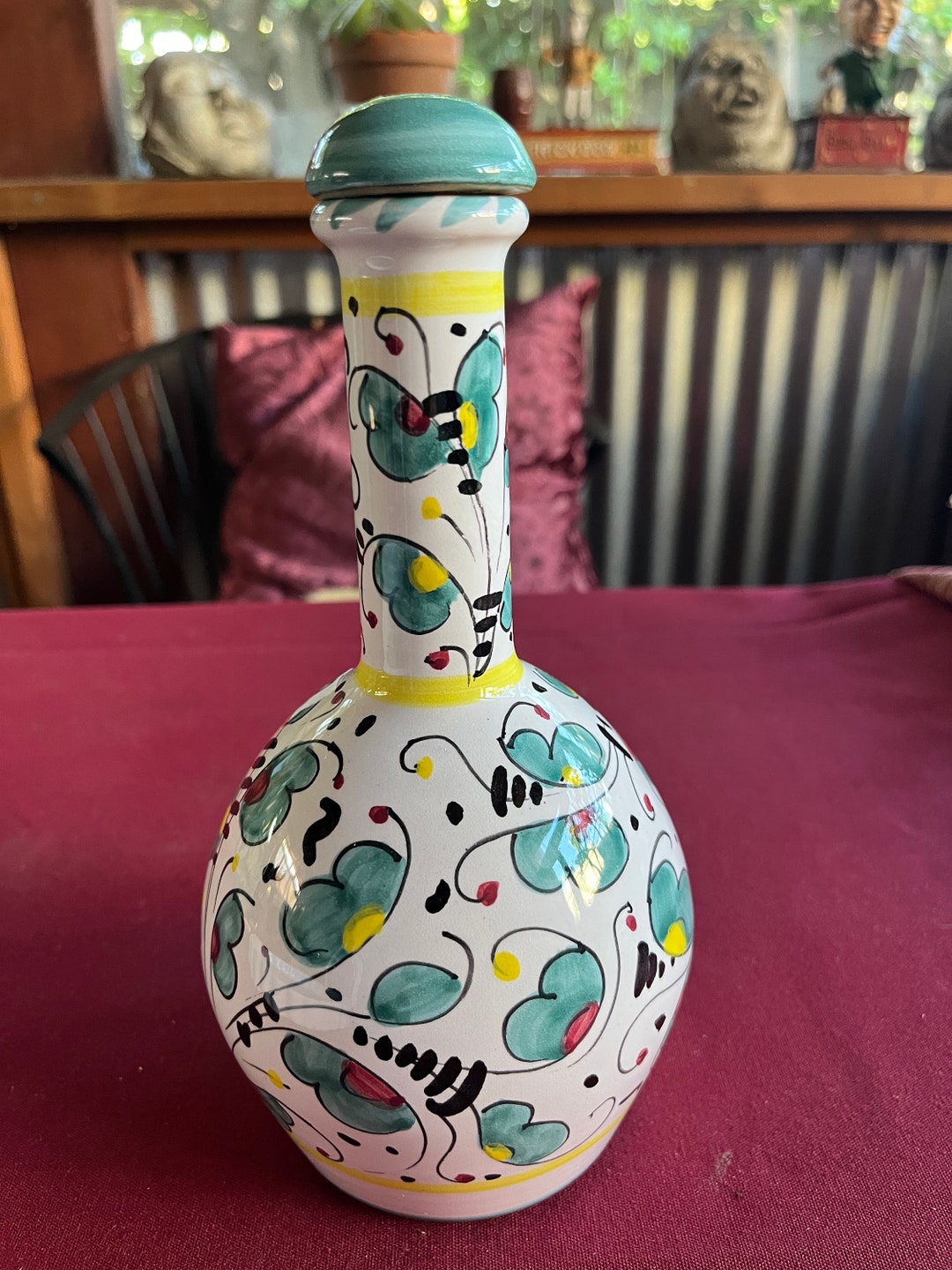 Olive Oil Vase, Olive Oil Bottle, Pottery Vase, Italy Vase, Retro Italy ...