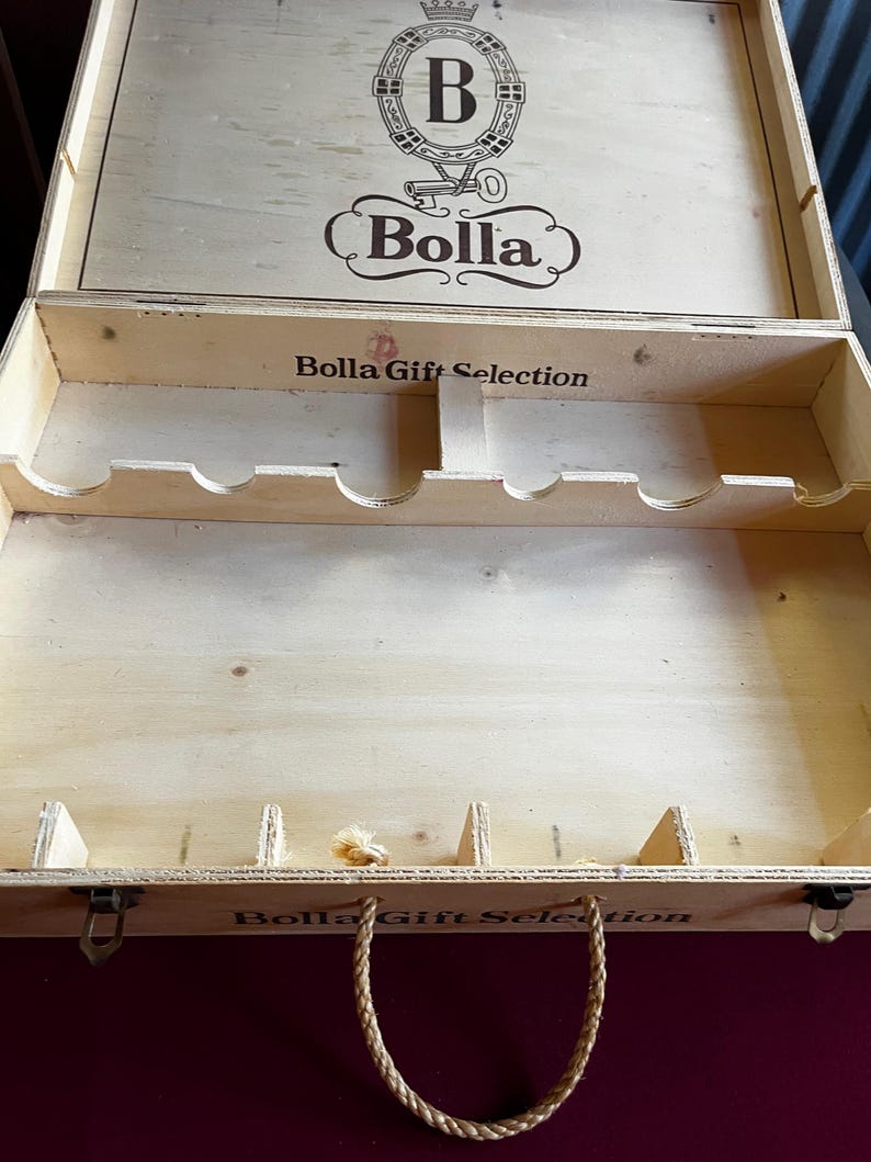 Wine Box, Wood Box, Wood Carry Case, Wood Valise, Carrying Case, Wine ...