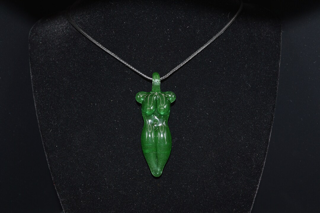 Blown Glass Female Figure Pendant Wearable Art Car Hanging Art Glass ...