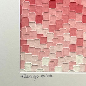 Flamingo Blush Original High Texture, Minimalist, Abstract Oil Painting 16 X 20 Inches, Ready to ...