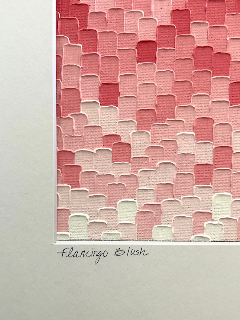 Flamingo Blush Original High Texture, Minimalist, Abstract Oil Painting 16 X 20 Inches, Ready to ...